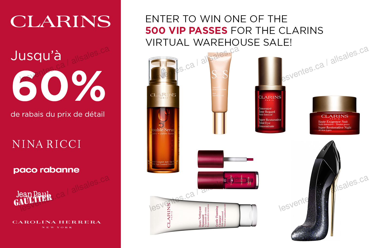 Clarins Warehouse Sale | allsales.ca