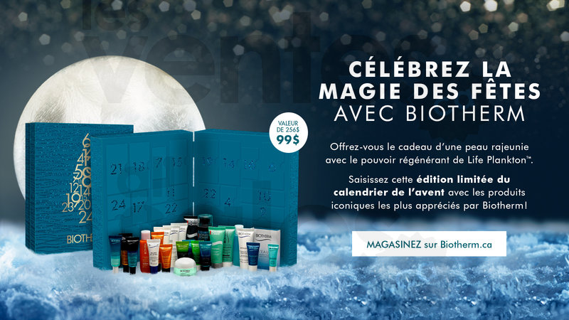 Biotherm - Calendrier de l'avent à 99$ | lesventes.ca