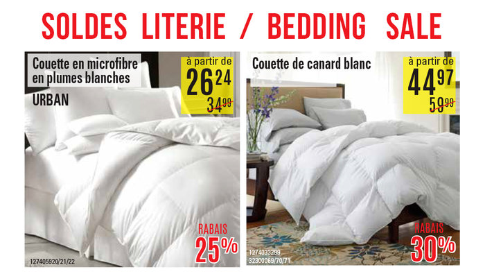 Soldes sur la literie chez Hart | lesventes.ca