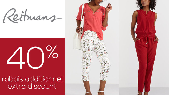 Extra 40% rabais sur les soldes Reitmans | lesventes.ca