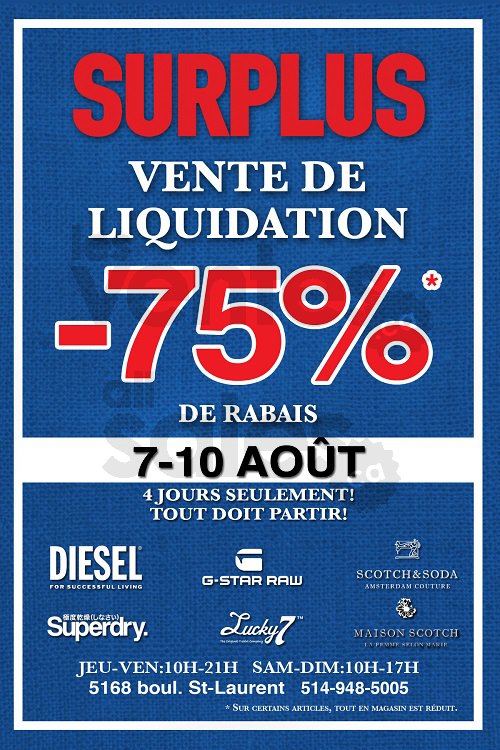 Liquidation top brands men & women -75% | allsales.ca