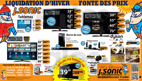 Fonte des prix chez J.Sonic! | lesventes.ca