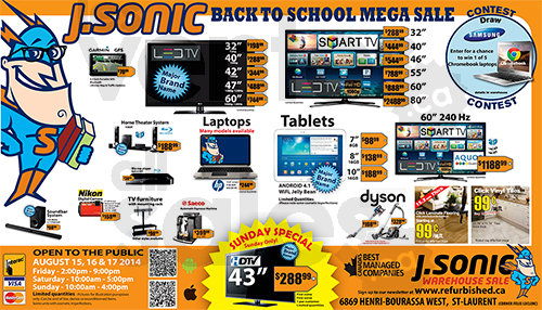 J.Sonic - Back to school mega sale | allsales.ca